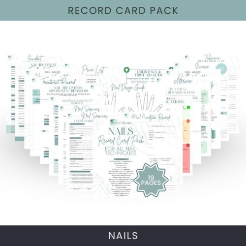 Nail Record Card Pack | The Online Beauty Courses